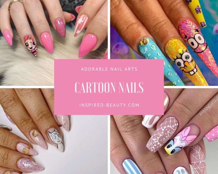 16 Cartoon Nails For a Fun Design - Inspired Beauty