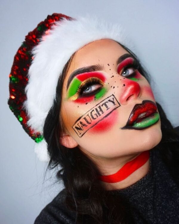 30 Creative Christmas Makeup Looks And Ideas To Try Inspired Beauty