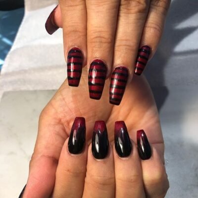 13 Beautiful Strip Nail Design Ideas Just for You - Inspired Beauty