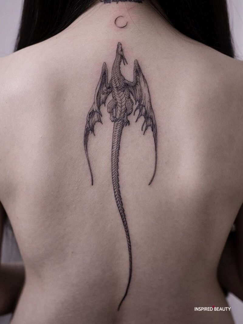 16 Dragon Spine Tattoo For Woman - Inspired Beauty