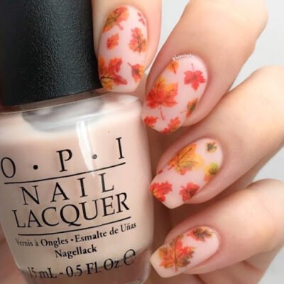 40 Best Fall Leaf Nails Design - Inspired Beauty