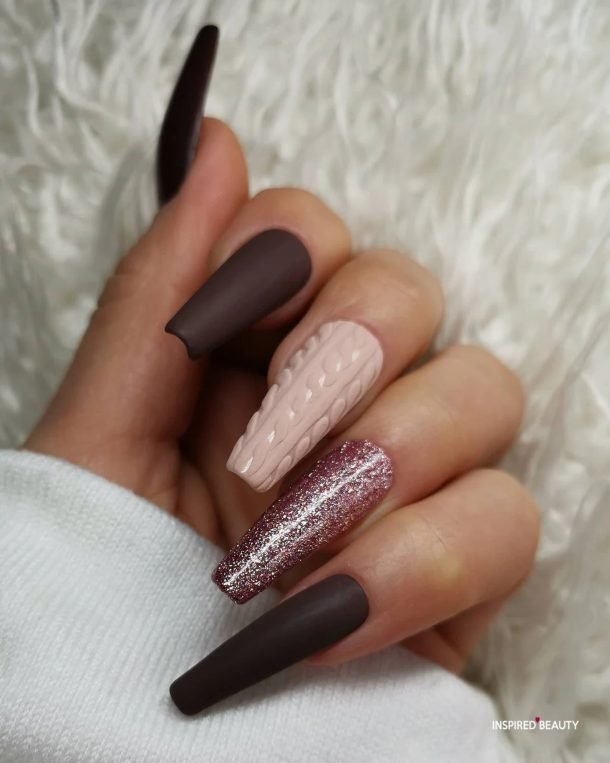 15 Sweater Nails Perfect for The Season - Inspired Beauty