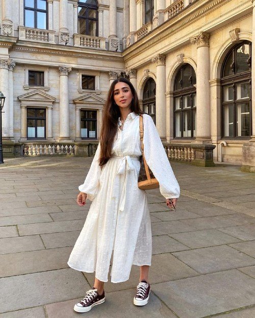 20 Dress With Sneakers Outfits You Can Wear This Season - Inspired Beauty