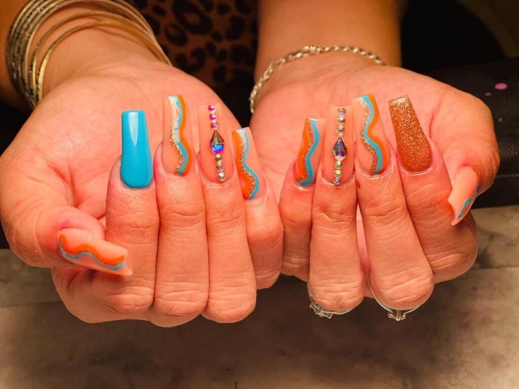 Coffin Classy Fall Nails - Inspired Beauty