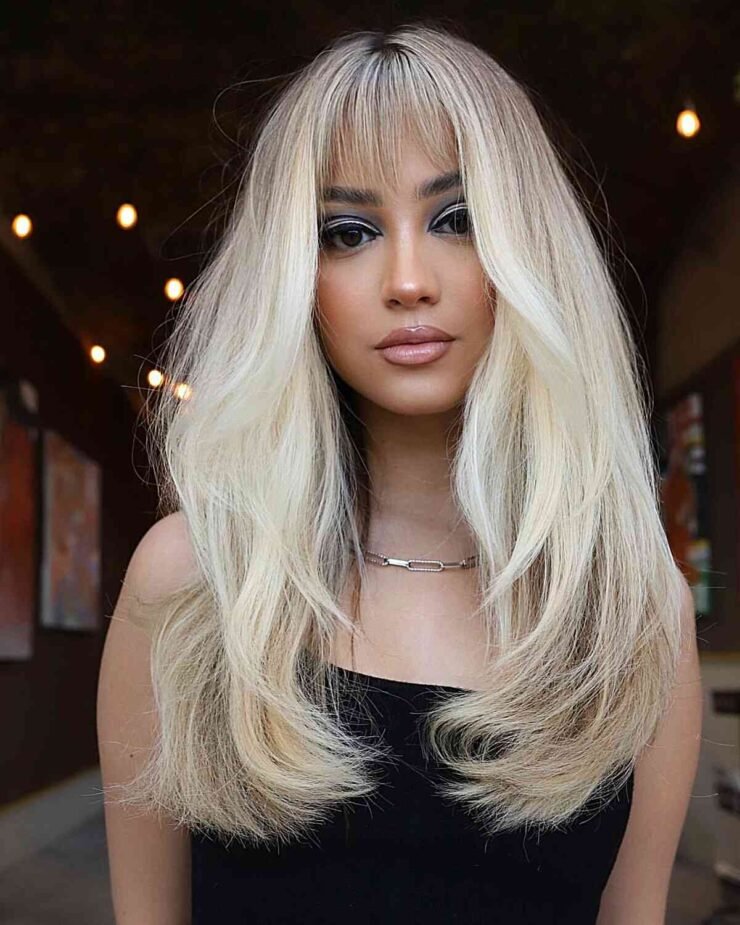 40 Trendy wispy curtain bangs long hair Ideas - Inspired Beauty