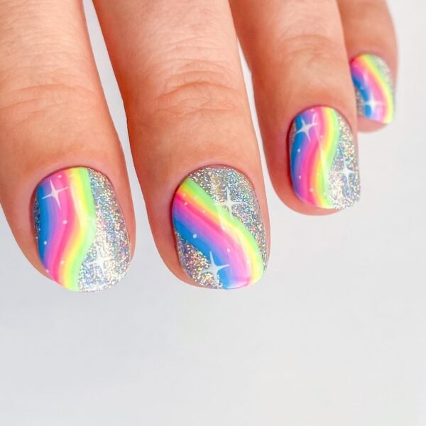 12 Fun Rainbow Nails To Bring Light To Your Day - Inspired Beauty