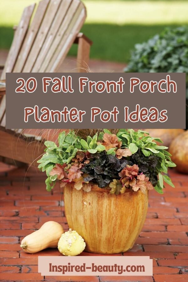 20 Fall Planter Ideas for Front Porch - Inspired Beauty
