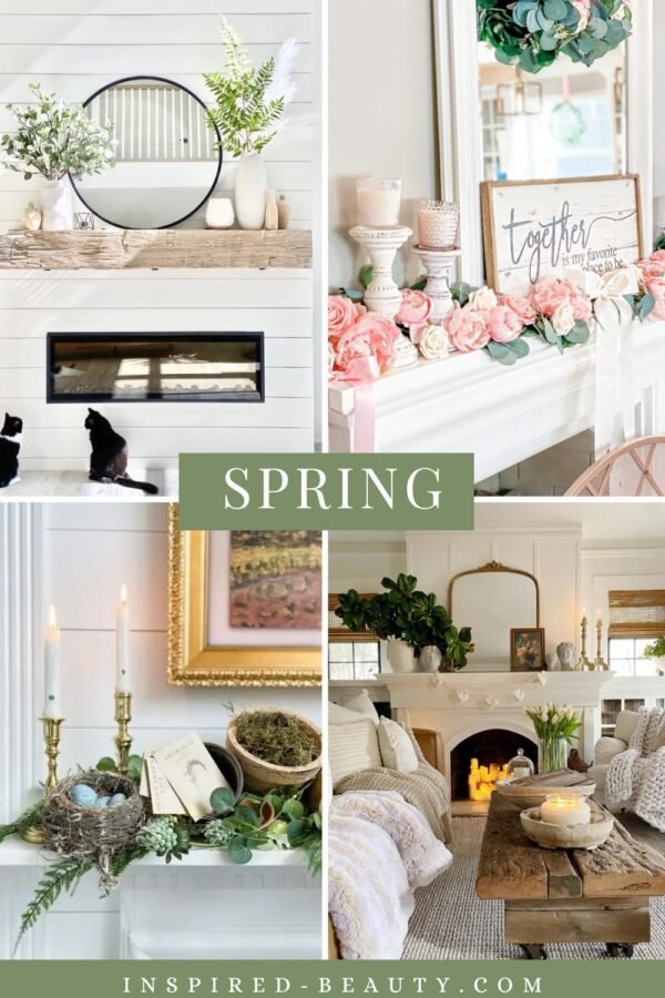 20 Spring Mantel Decor Ideas For a Fresh Seasonal Look - Inspired Beauty