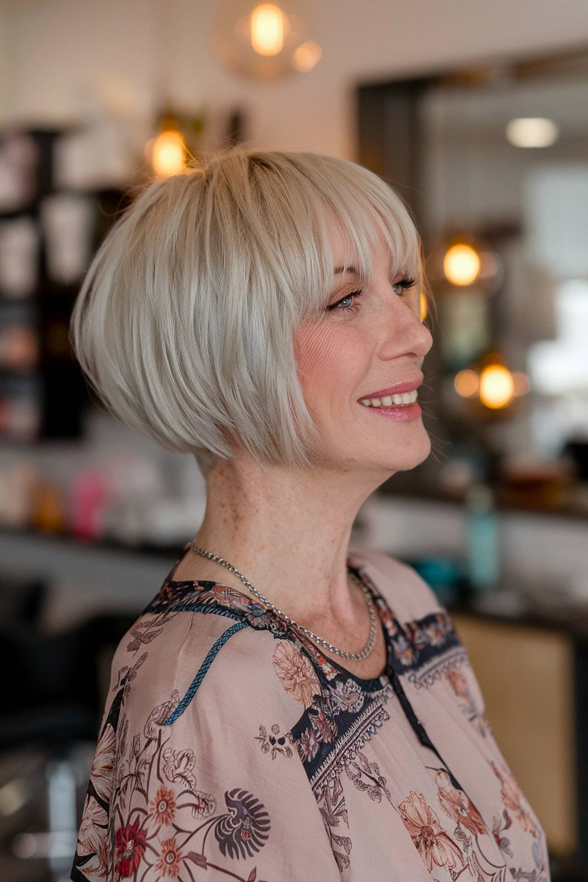 Short Stack Bob Haircuts for older women - Inspired Beauty