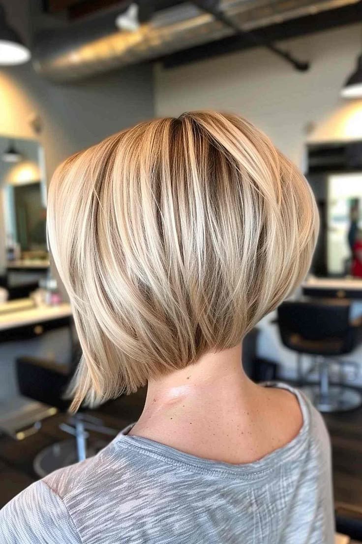 Short Stack Bob Haircuts for older women - Inspired Beauty